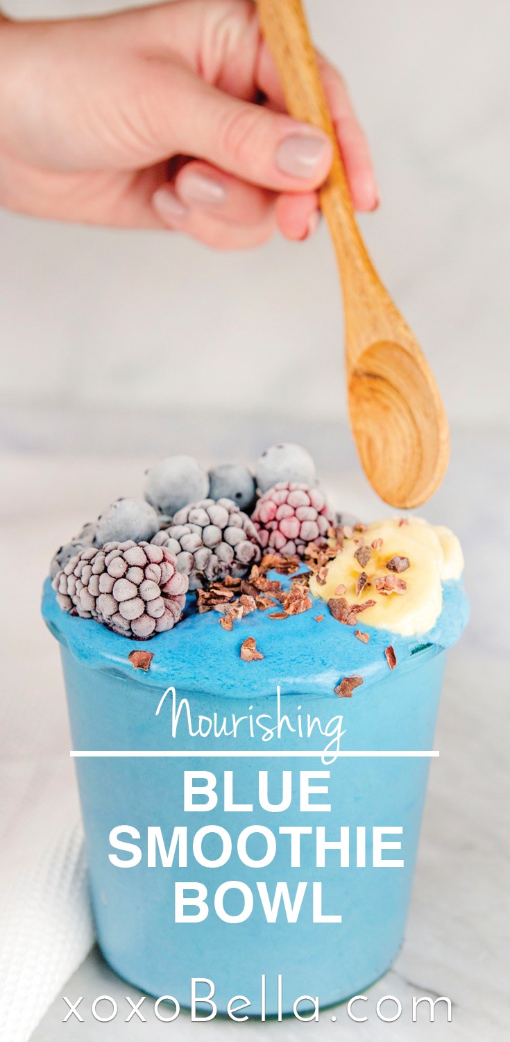 Nourishing Blue Smoothie Bowl - xoxoBella