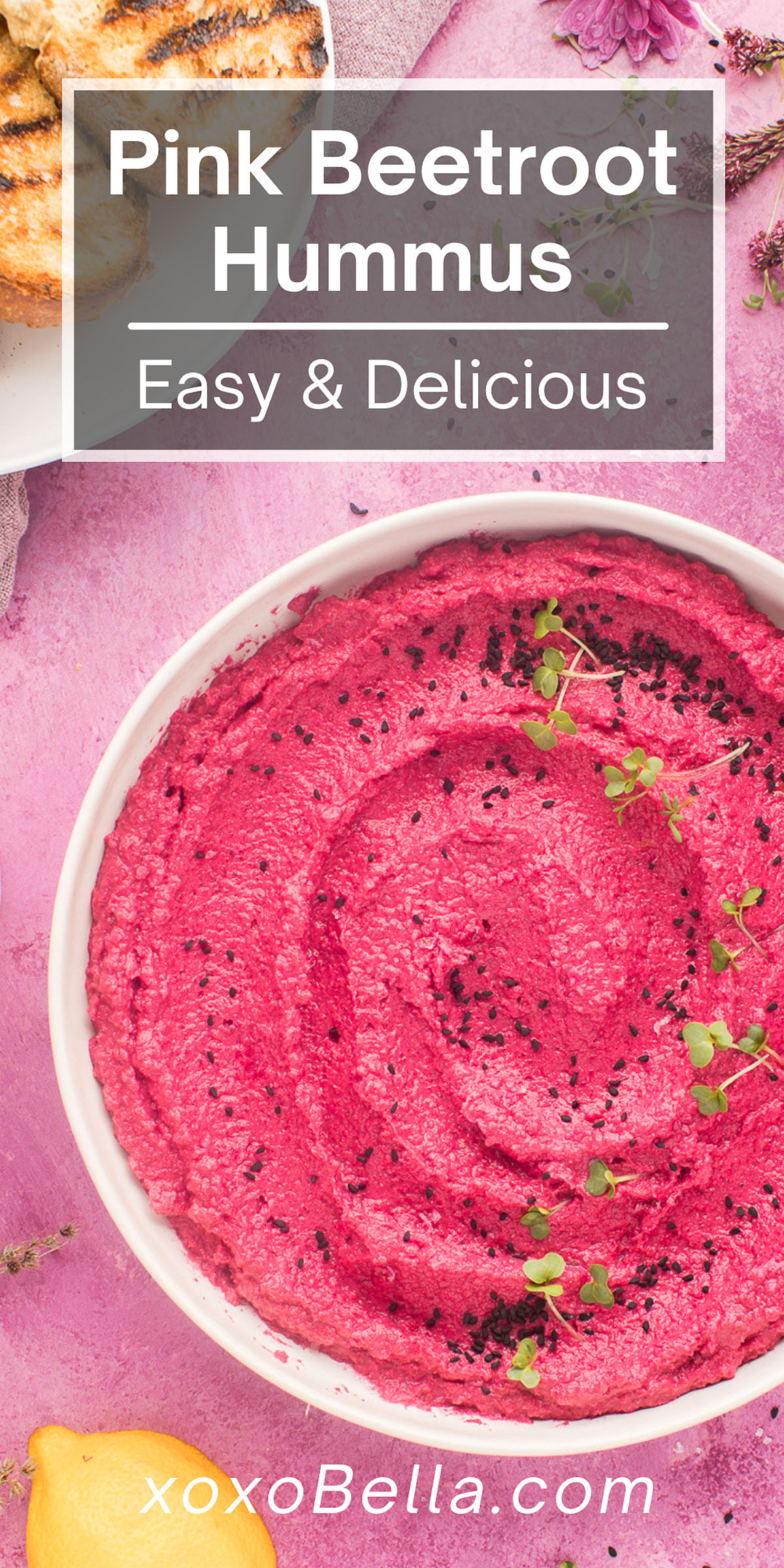 Pink Beetroot Hummus - xoxoBella