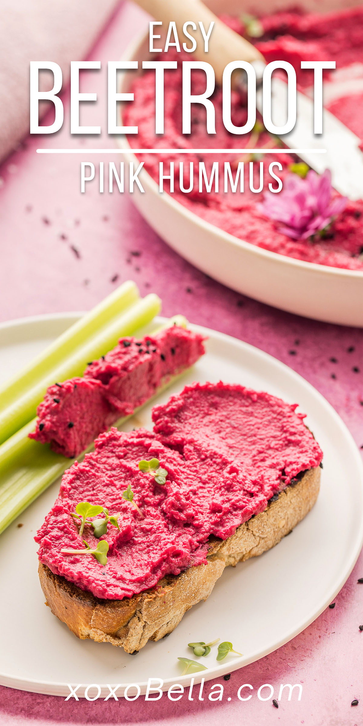 Pink Beetroot Hummus - xoxoBella