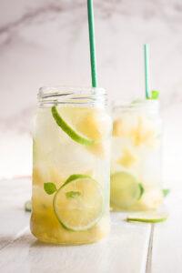 The BEST Mint Pineapple Ginger Mojito Mocktail - xoxoBella