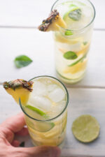 The BEST Mint Pineapple Ginger Mojito Mocktail - xoxoBella