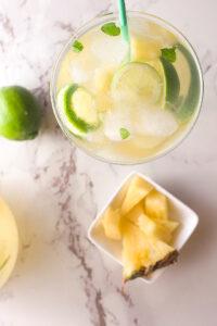 The BEST Mint Pineapple Ginger Mojito Mocktail - xoxoBella
