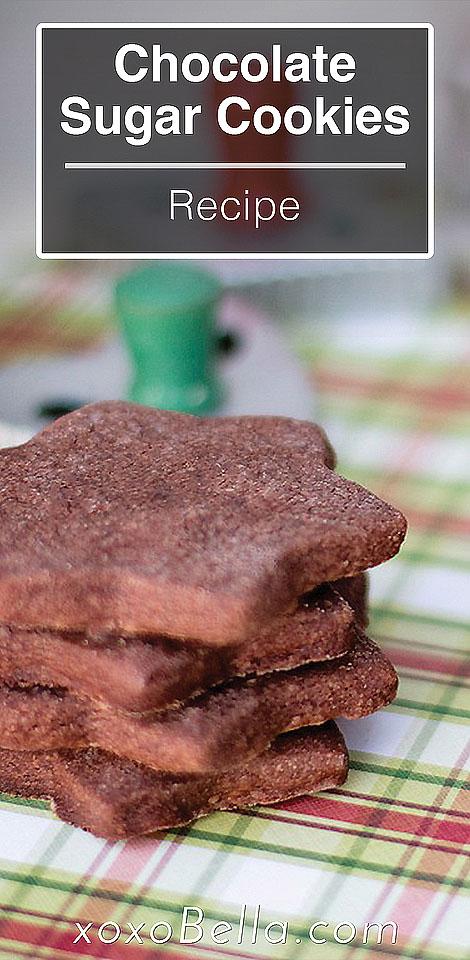 Chocolate Sugar Cookies | xoxoBella