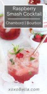 Raspberry Bourbon Smash Cocktail - xoxoBella