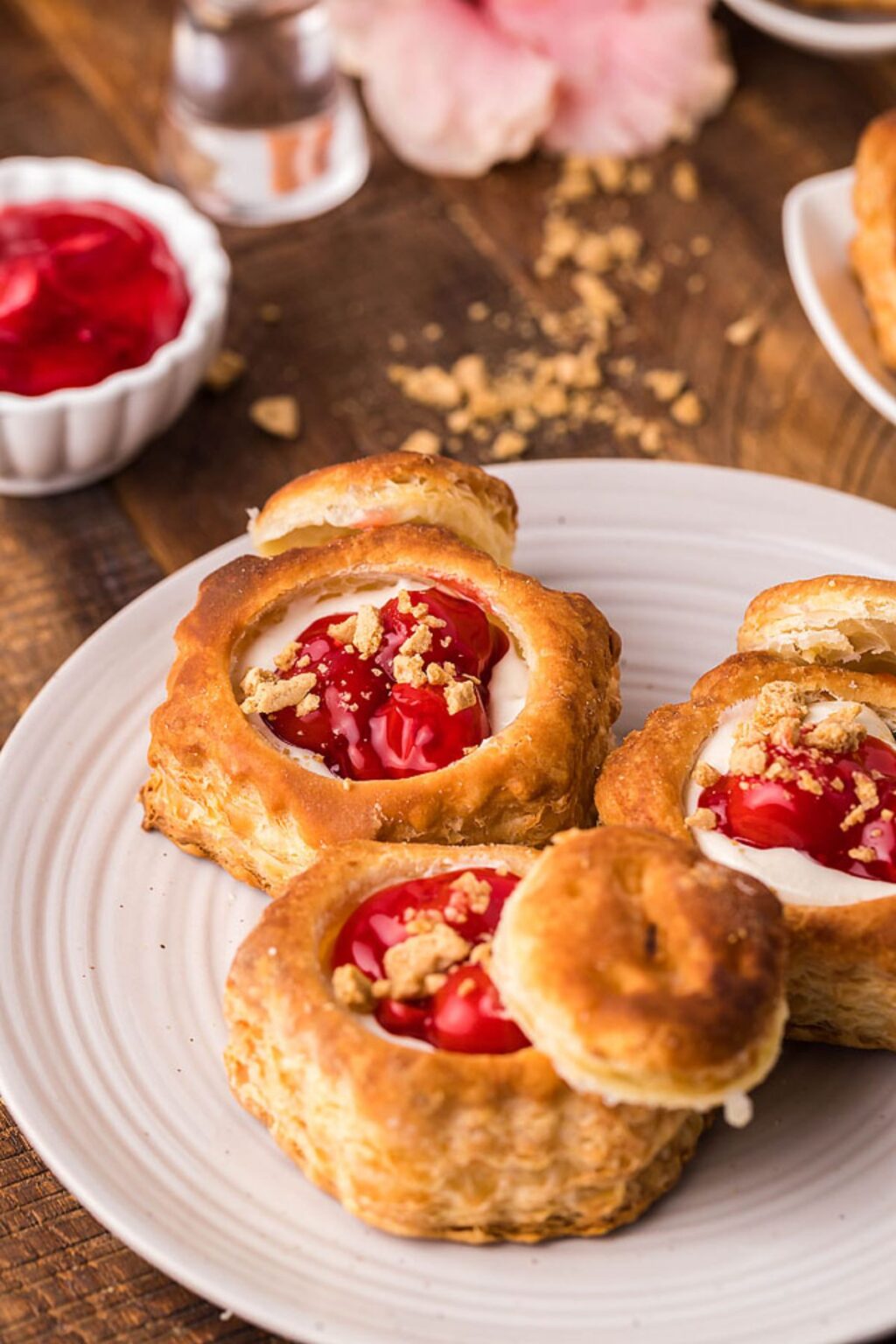 Easy Cherry Cream Cheese Puff Pastries - xoxoBella
