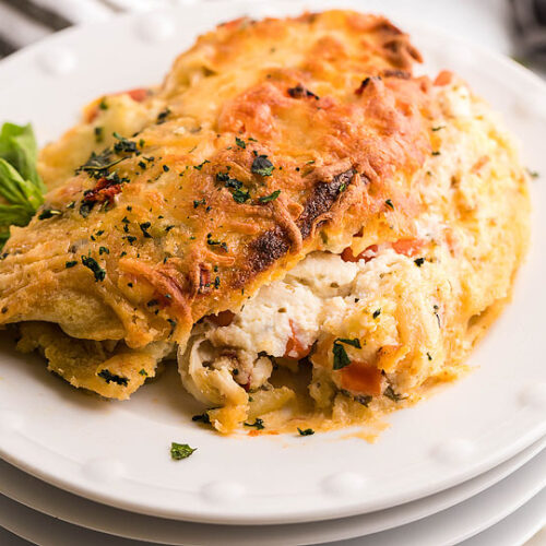 Italian Crespelle - Chicken Alfredo Crepes - xoxoBella