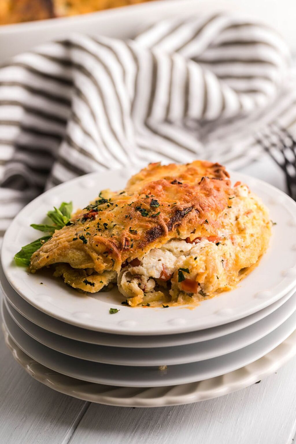 Italian Crespelle - Chicken Alfredo Crepes - xoxoBella