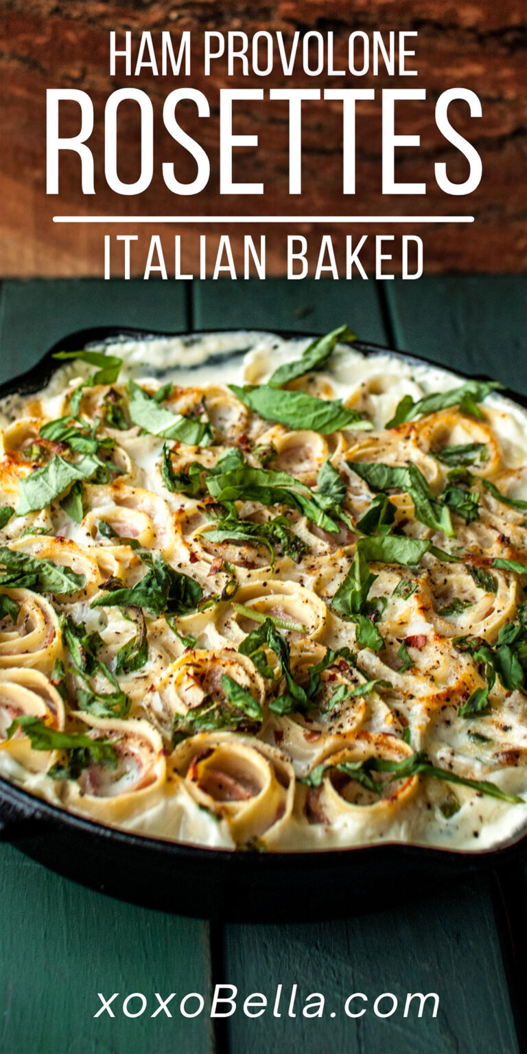 Ham and Provolone Rotolo - Lasagna Roll Ups - xoxoBella