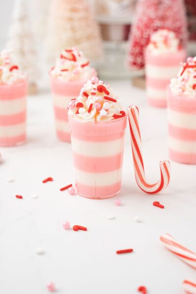Pink Peppermint Jello Shots - xoxoBella