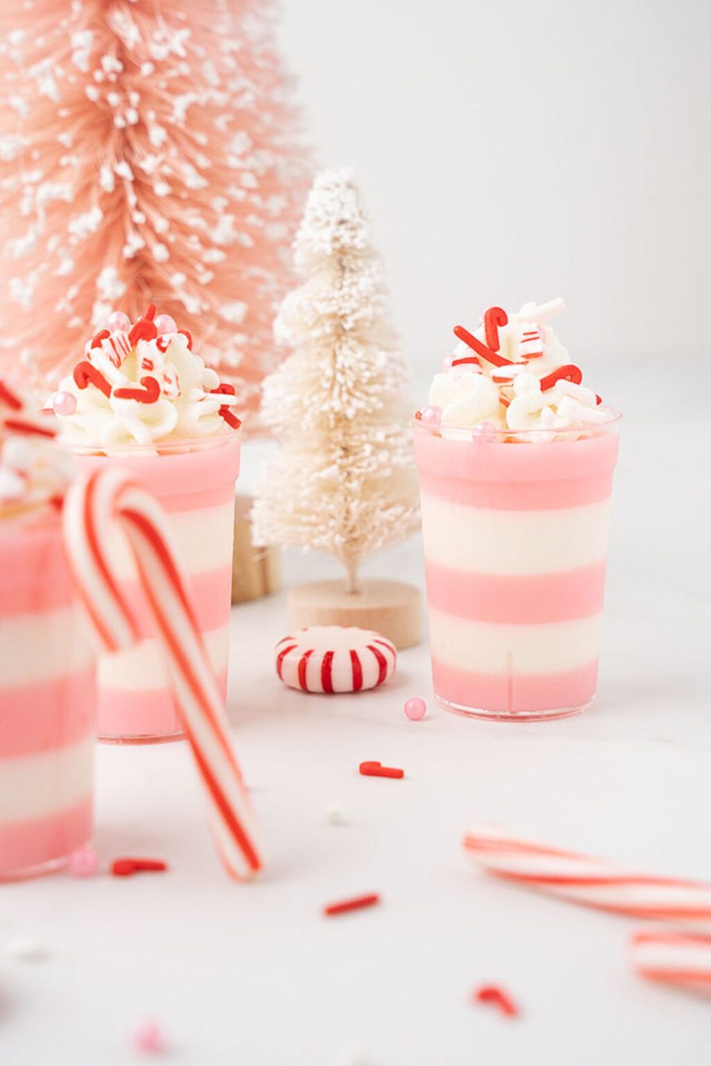 Pink Peppermint Jello Shots - xoxoBella