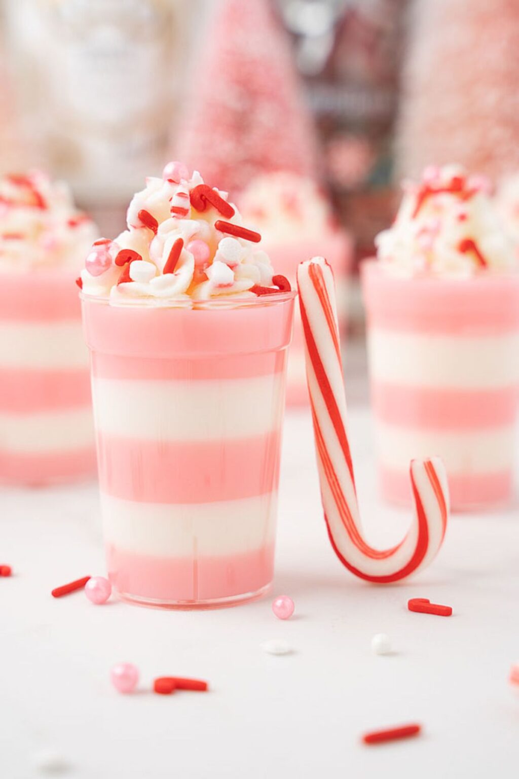 Pink Peppermint Jello Shots - xoxoBella