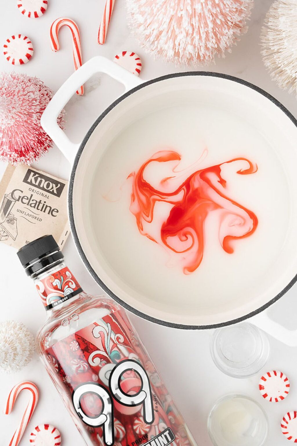 Pink Peppermint Jello Shots - xoxoBella