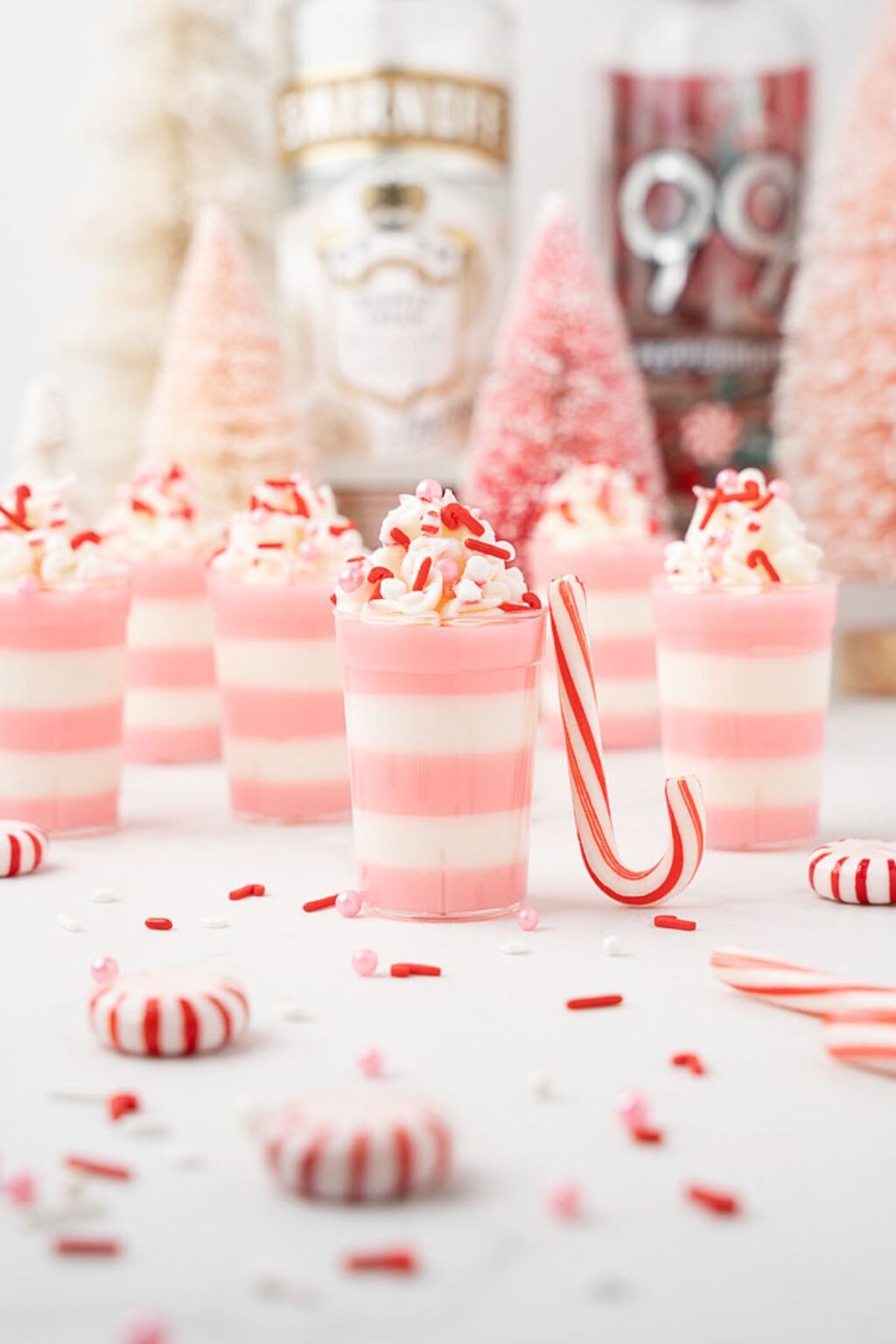 Pink Peppermint Jello Shots - xoxoBella