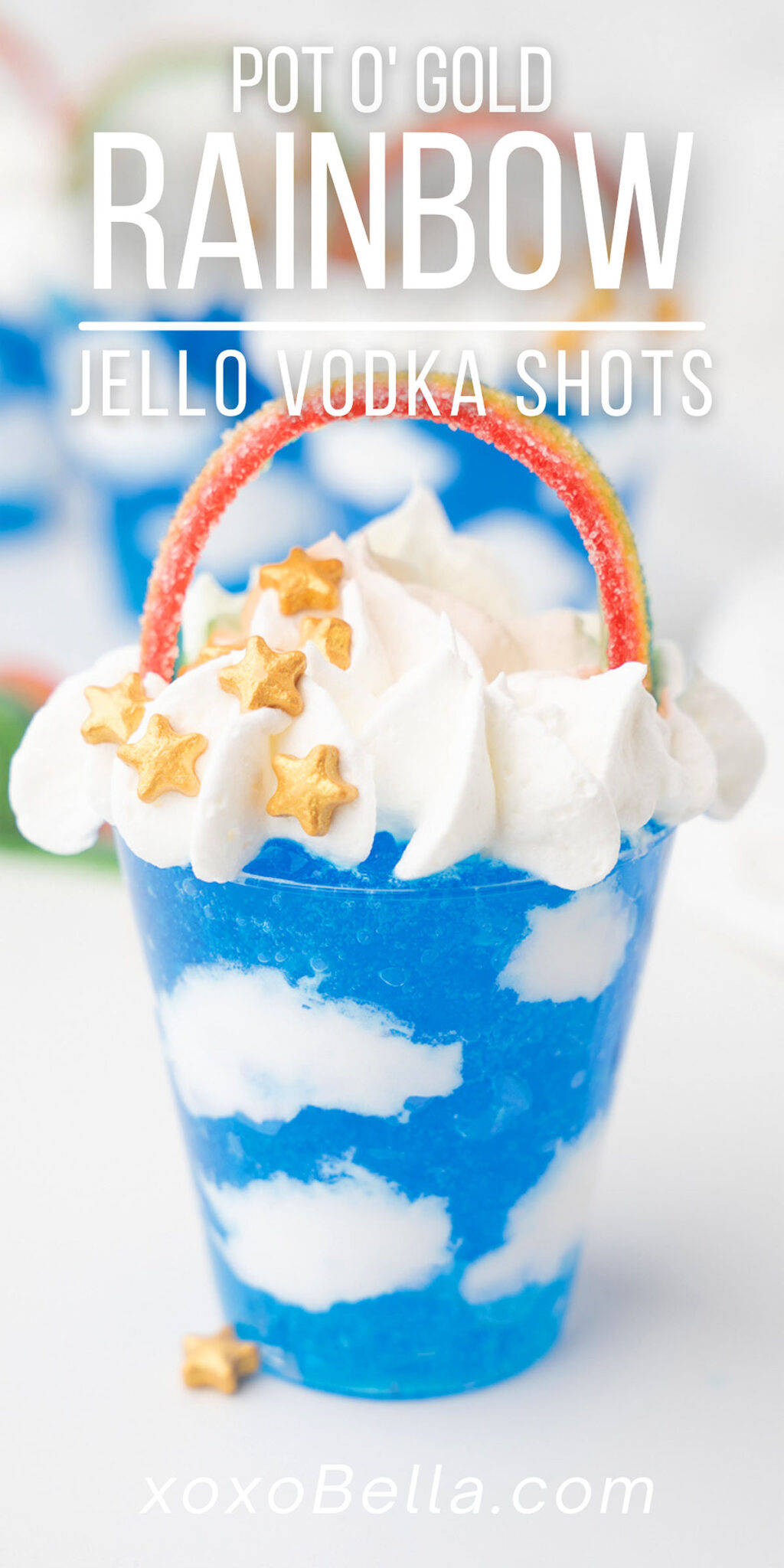 Rainbow Pot O' Gold Jello Vodka Shots - xoxoBella