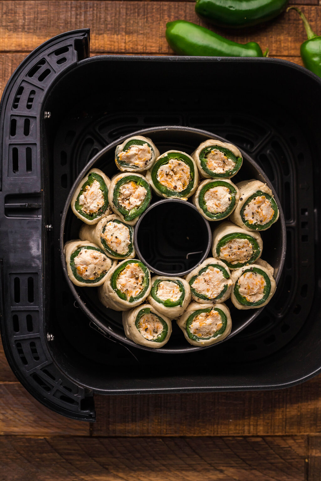 Air Fryer Pull Apart Jalapeño Popper Rolls - xoxoBella