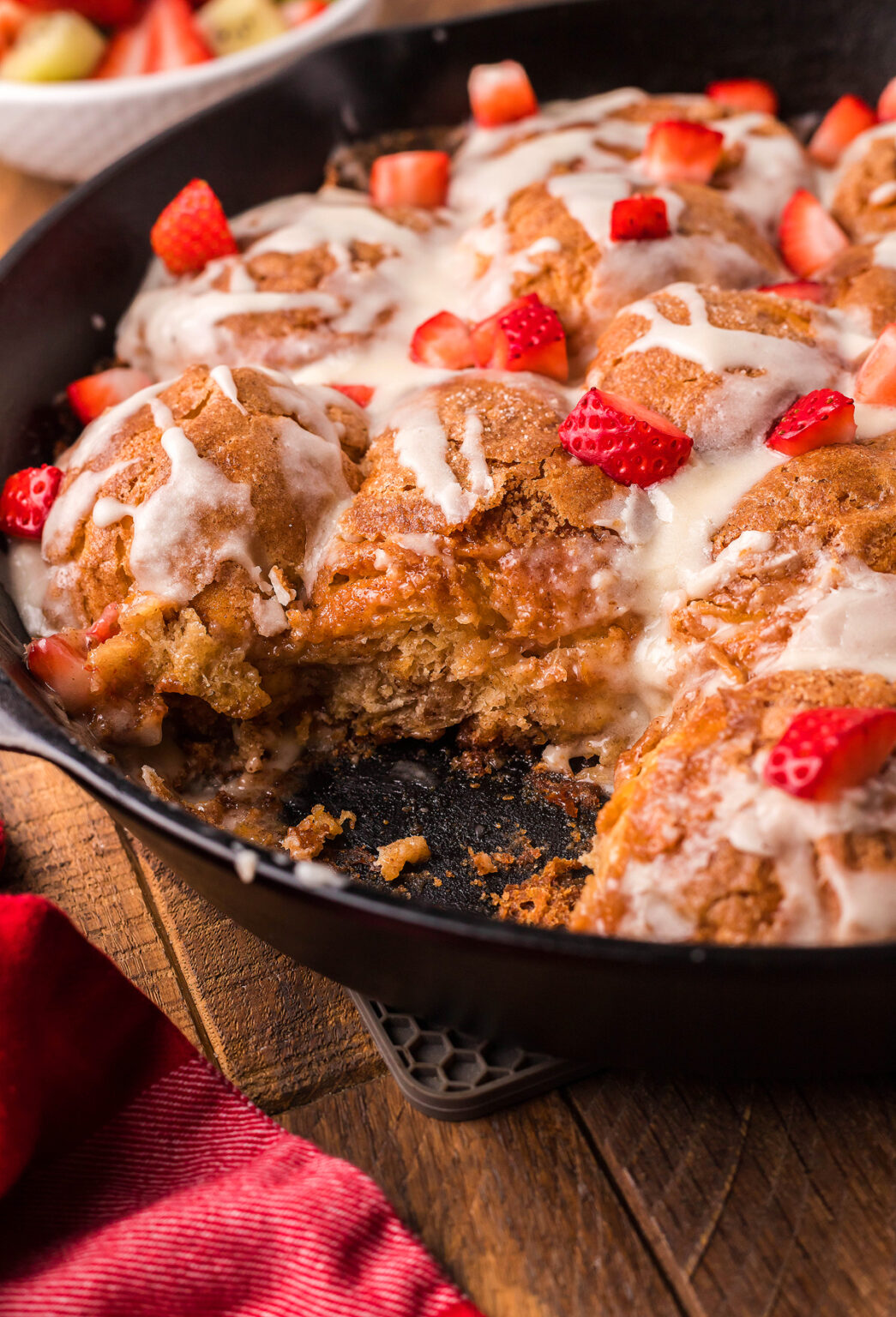 Baked French Toast Maple Cinnamon Skillet - xoxoBella