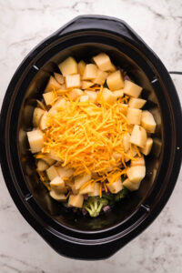 Slow Cooker Chunky Ham, Potato, Cheese and Broccoli Soup - xoxoBella