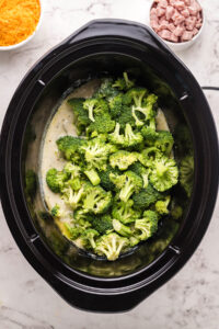 Slow Cooker Chunky Ham, Potato, Cheese and Broccoli Soup - xoxoBella
