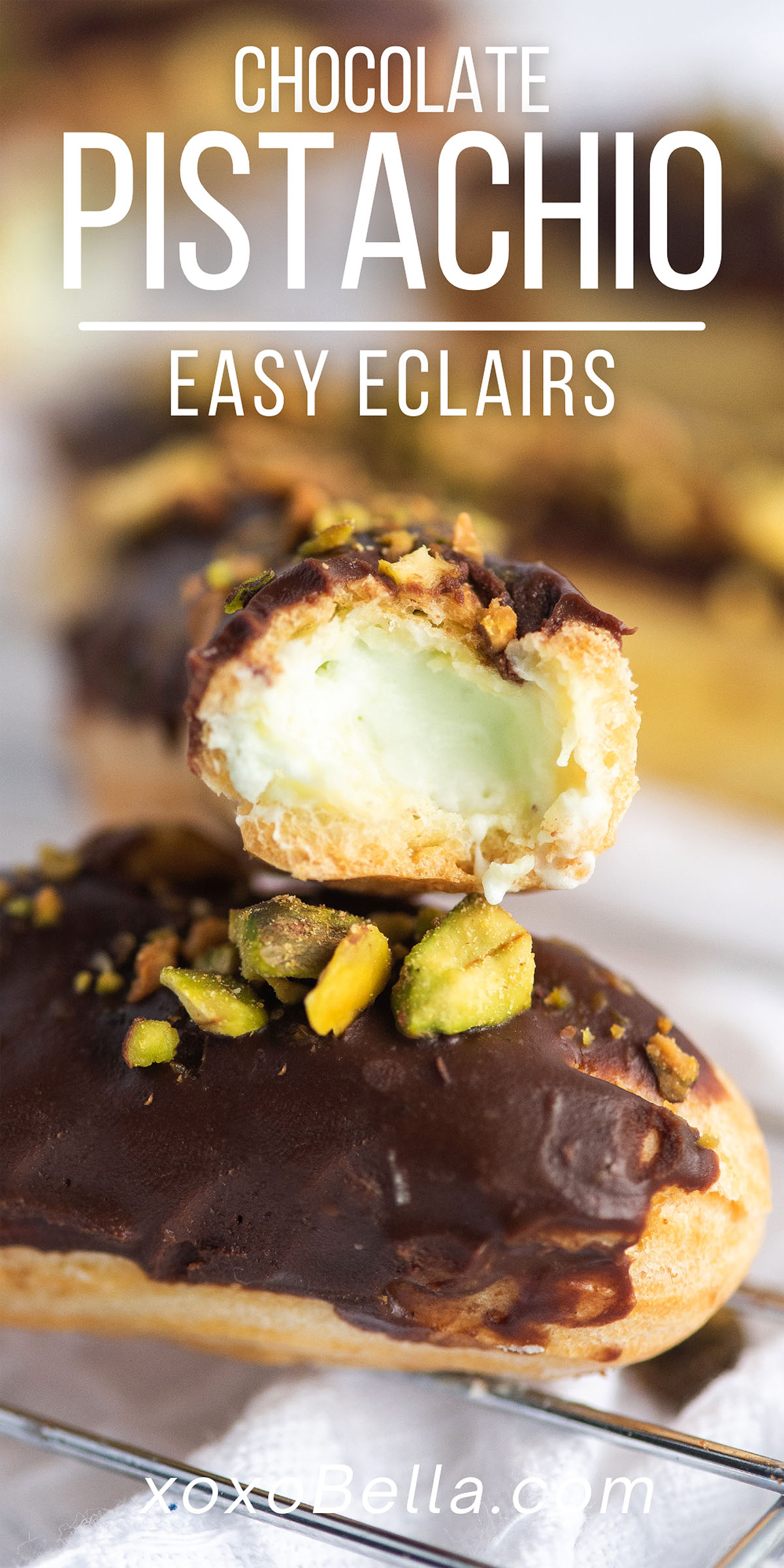 Pistachio Eclairs - xoxoBella