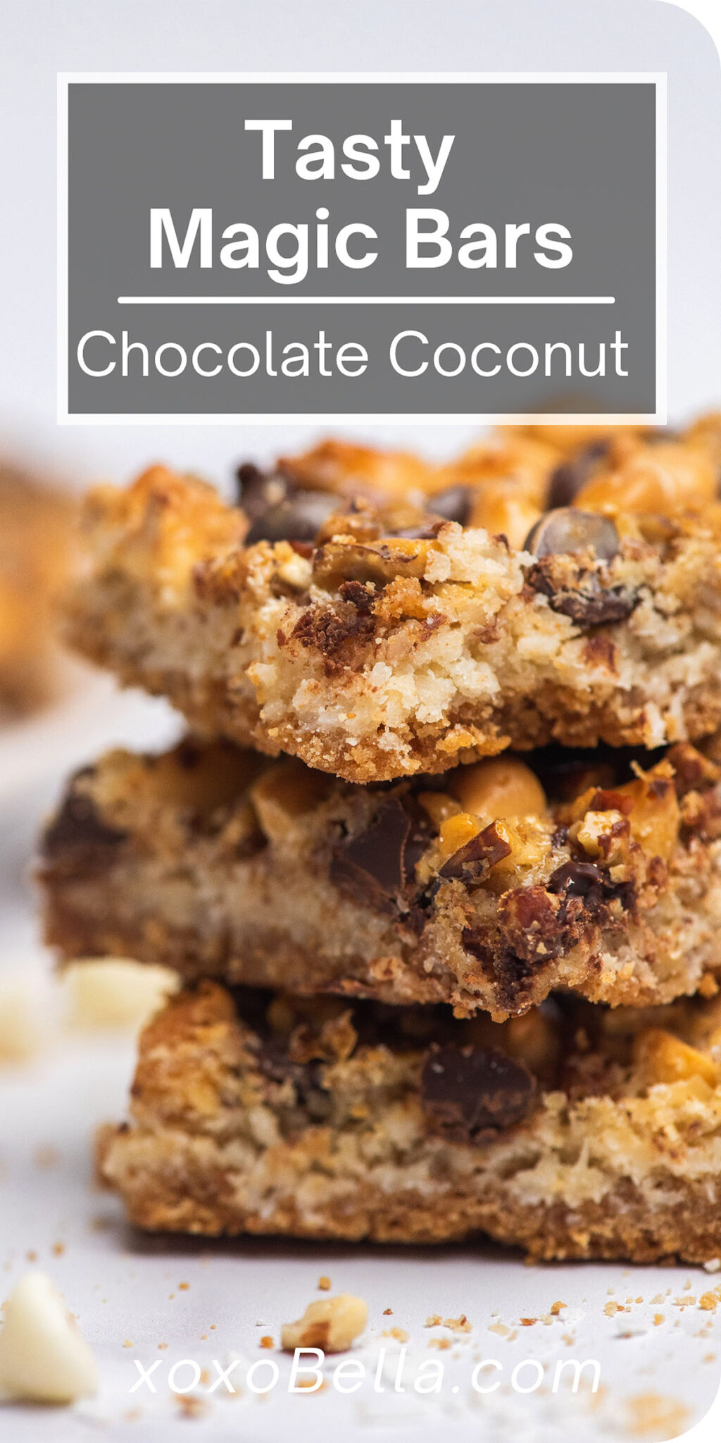 Chocolate Coconut Magic Bars - xoxoBella