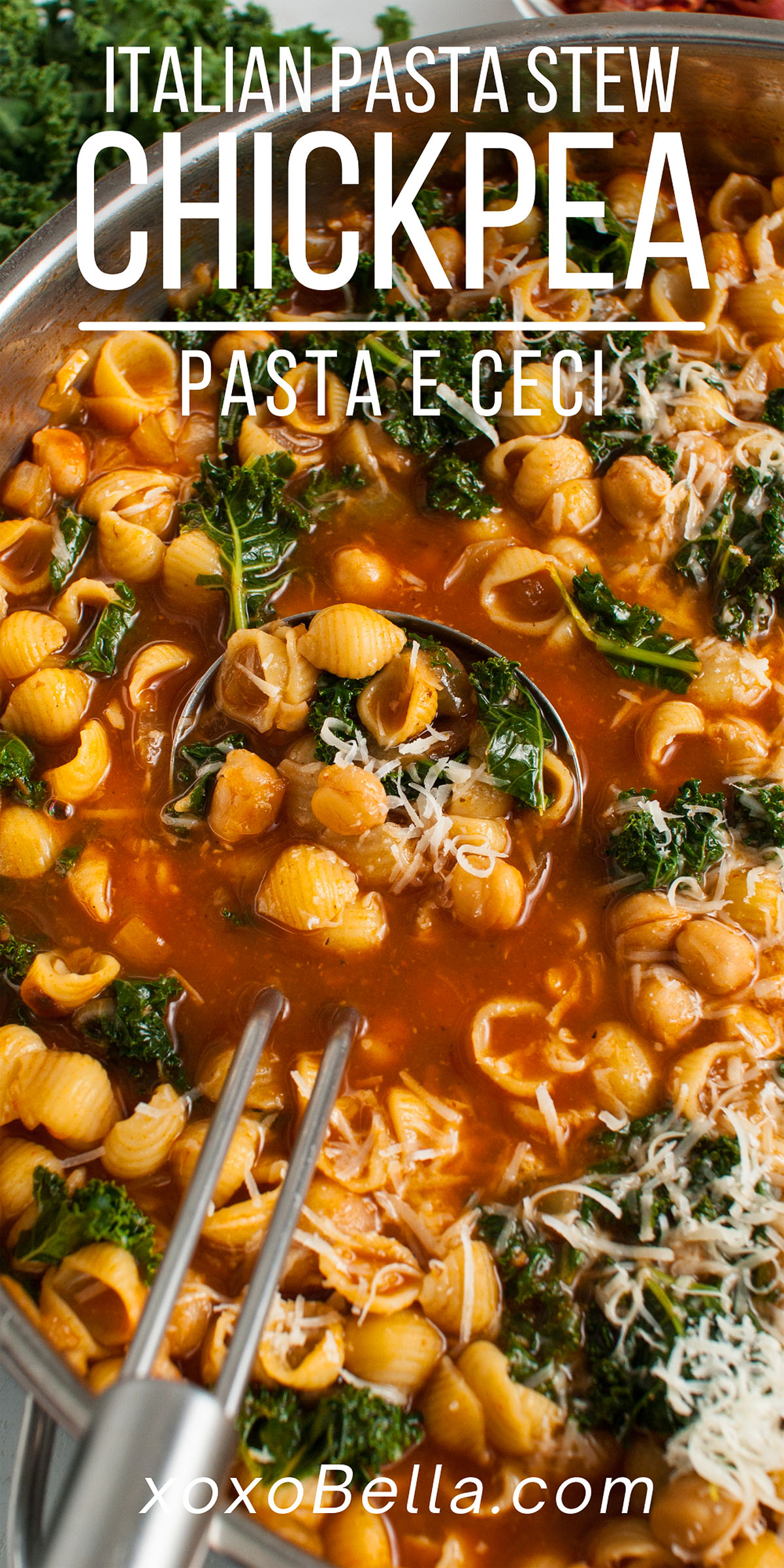 Pasta e Ceci - Pasta and Chickpea Stew - xoxoBella