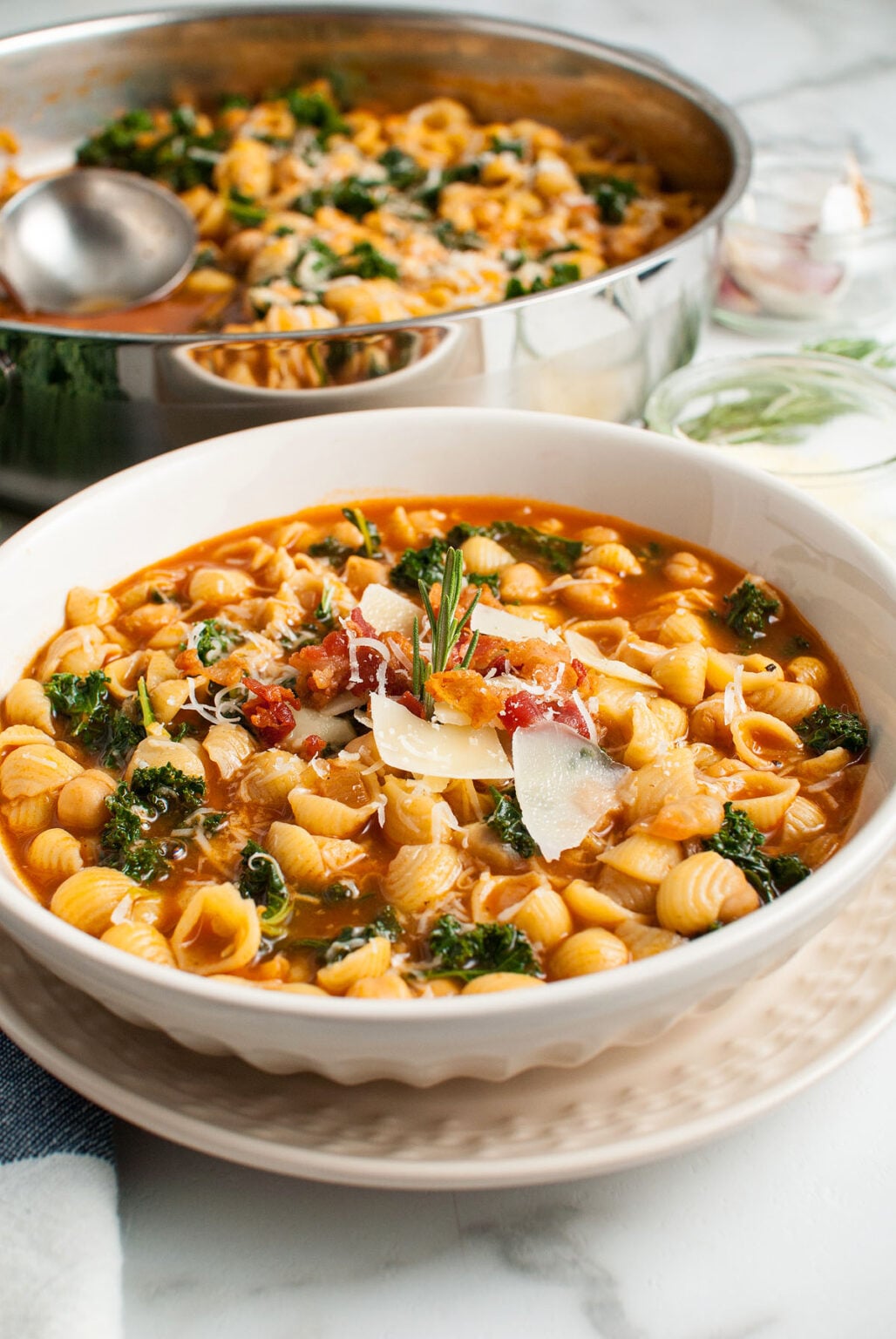 Pasta e Ceci - Pasta and Chickpea Stew - xoxoBella