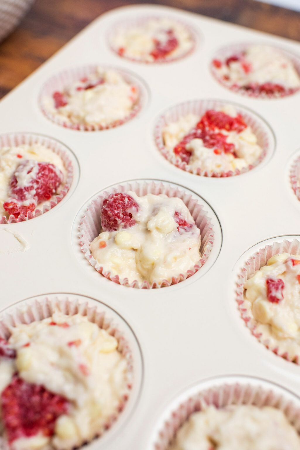 Raspberry White Chocolate Muffins - xoxoBella