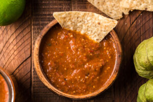 Tomatillo Red Chili Salsa - Copycat Chipotle Hot Salsa