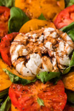 Heirloom Italian Burrata Caprese Salad - xoxoBella