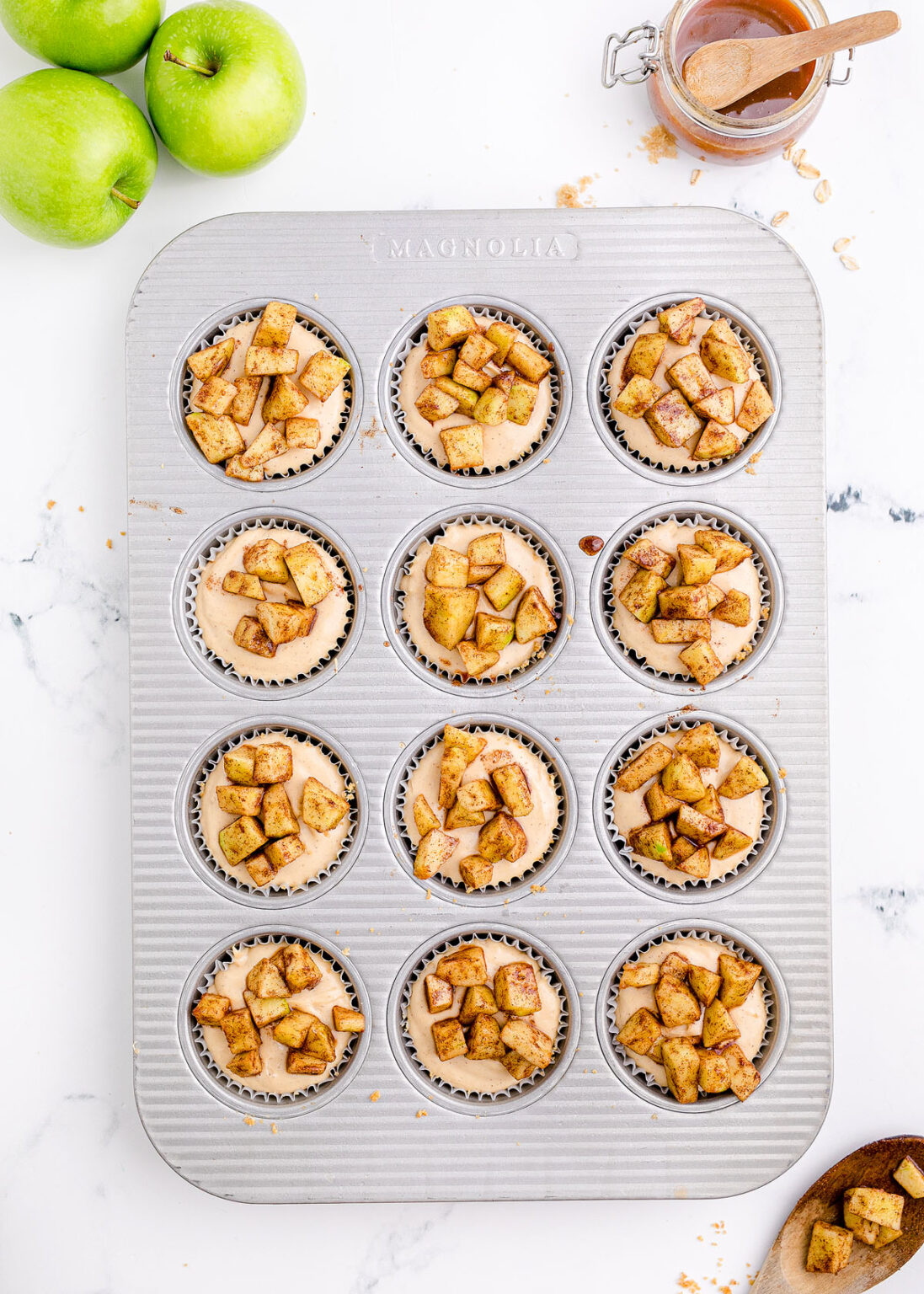 Mini Caramel Apple Cheesecakes - xoxoBella