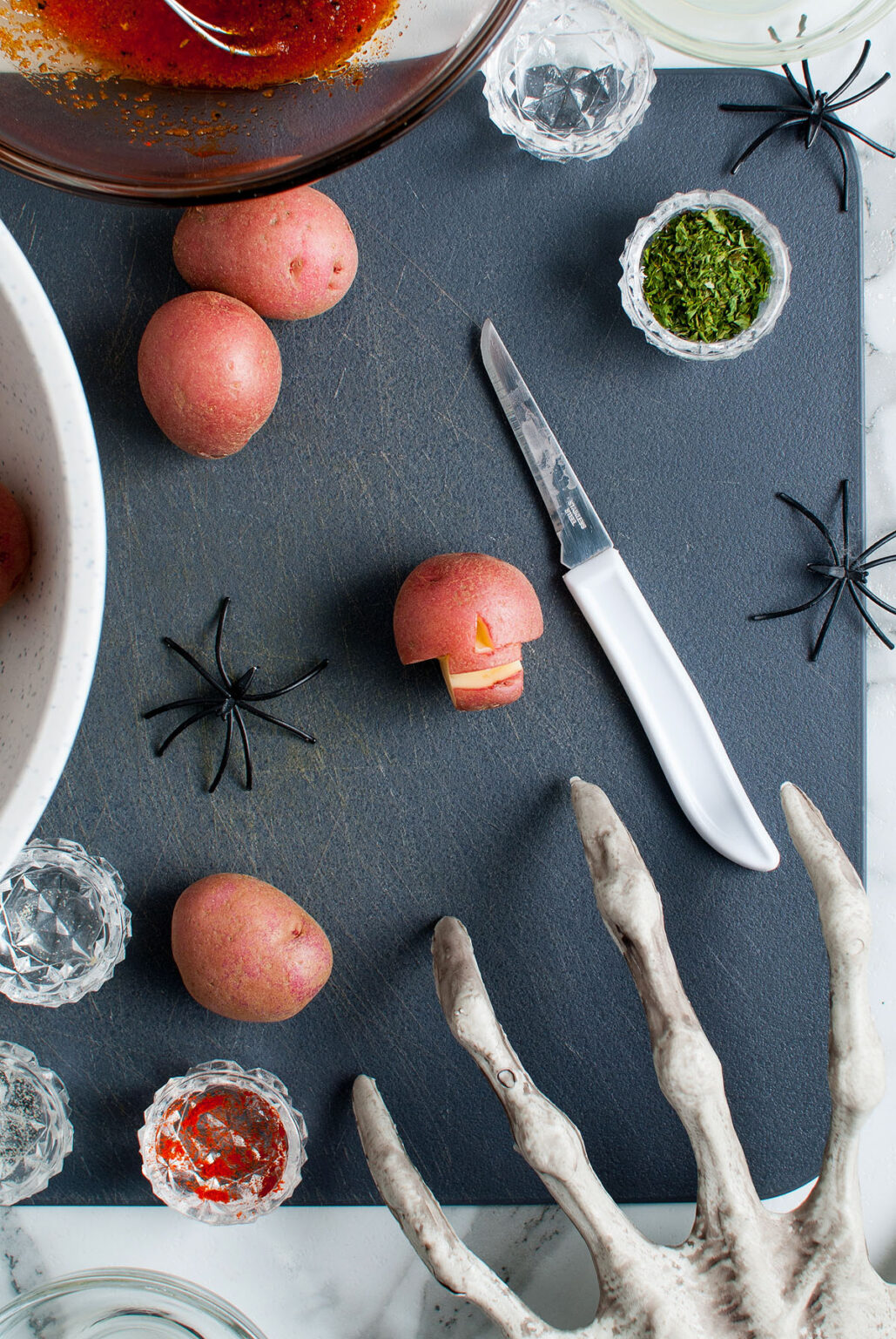 Spooky Halloween Skull Potatoes - xoxoBella