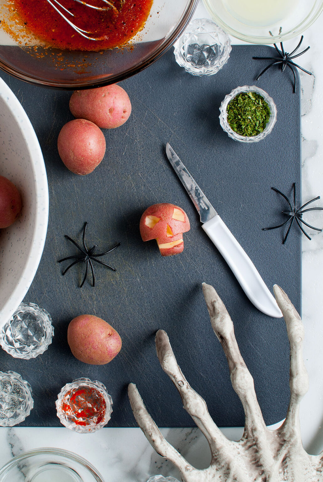 Spooky Halloween Skull Potatoes - xoxoBella