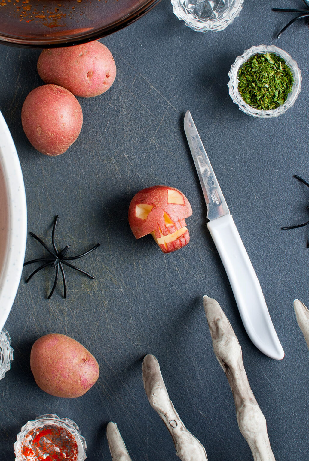 Spooky Halloween Skull Potatoes - xoxoBella