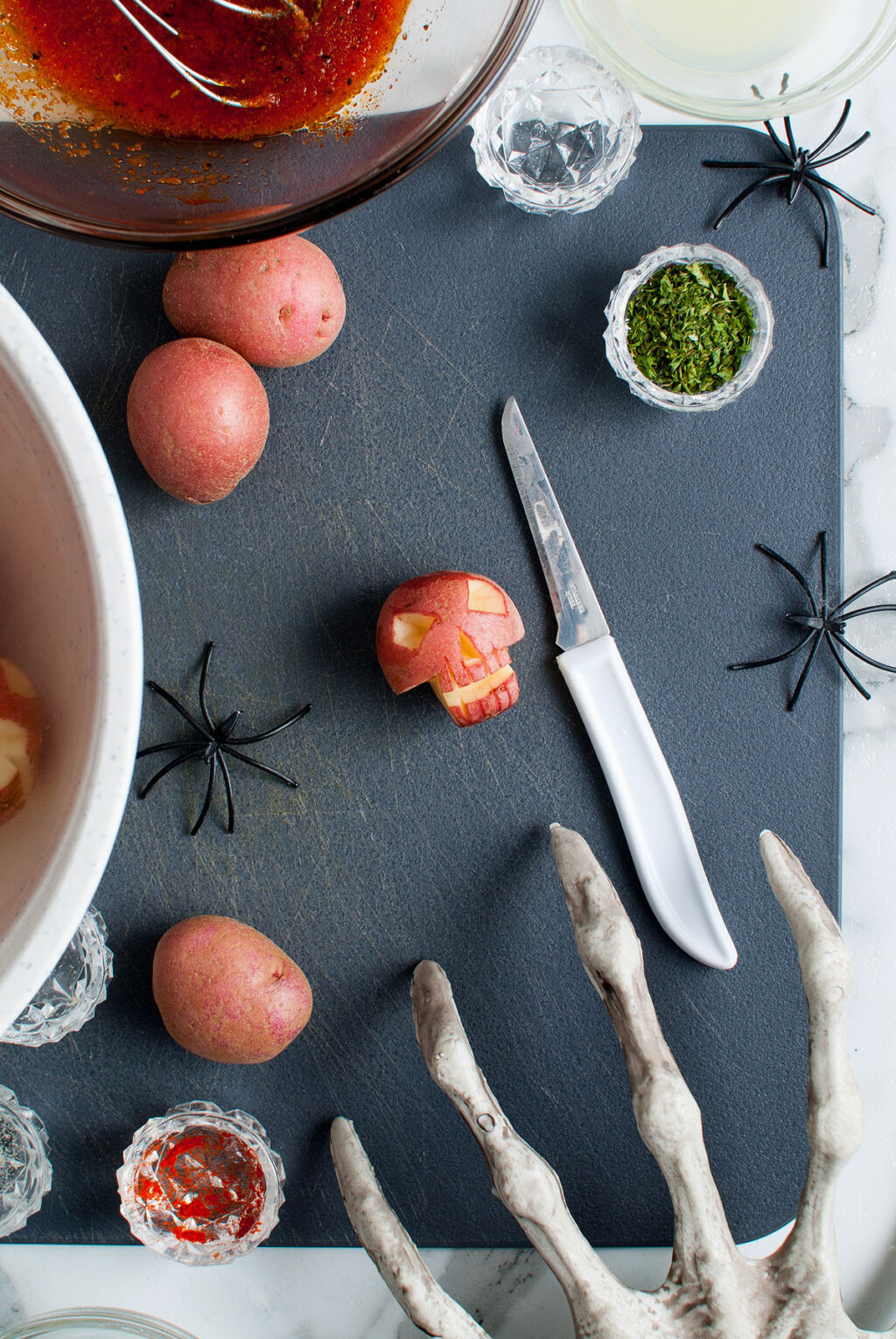 Spooky Halloween Skull Potatoes - xoxoBella
