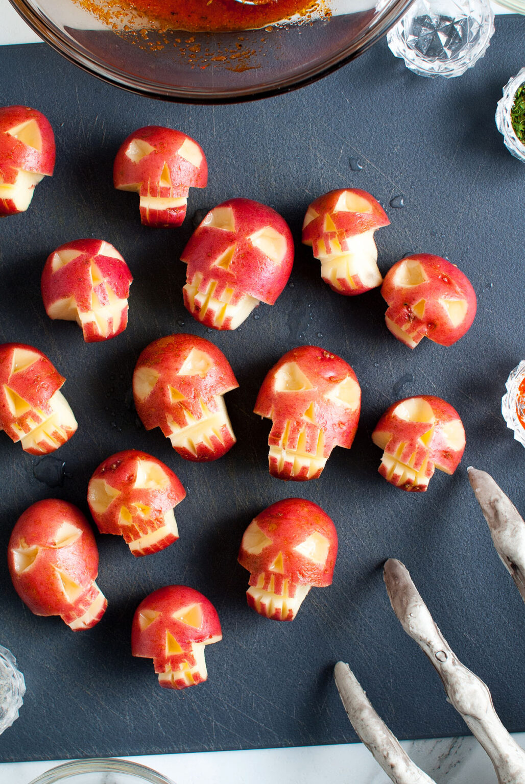 Spooky Halloween Skull Potatoes - xoxoBella