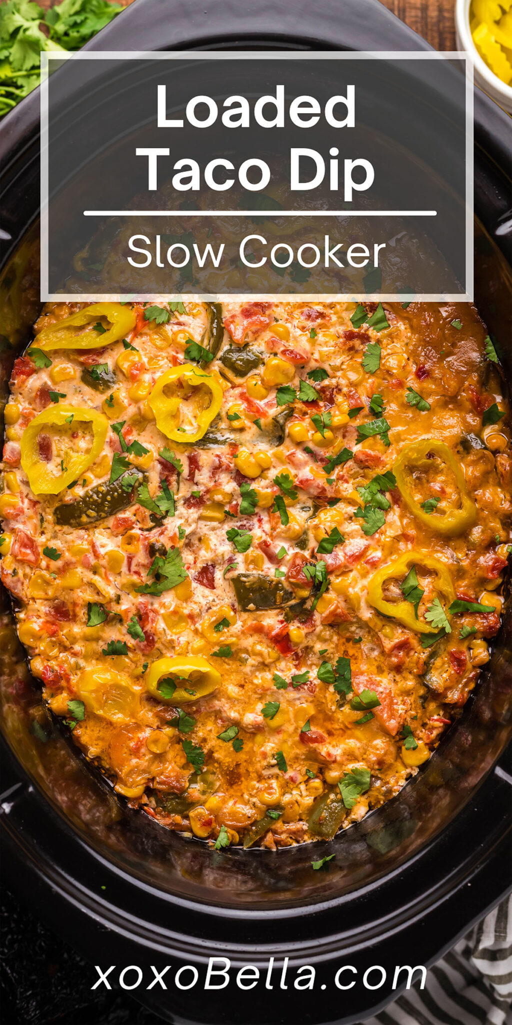 Slow Cooker Taco Dip - xoxoBella
