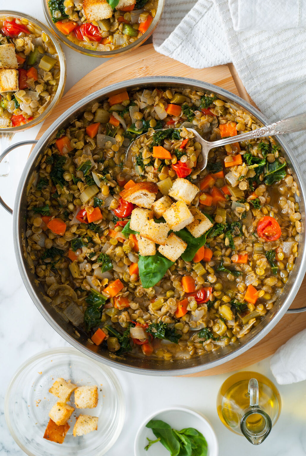 Italian Lentil Soup - Zuppa Di Lenticchie - xoxoBella