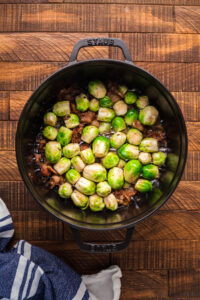 One Pot Chicken and Rice with Brussels Sprouts and Bacon - xoxoBella