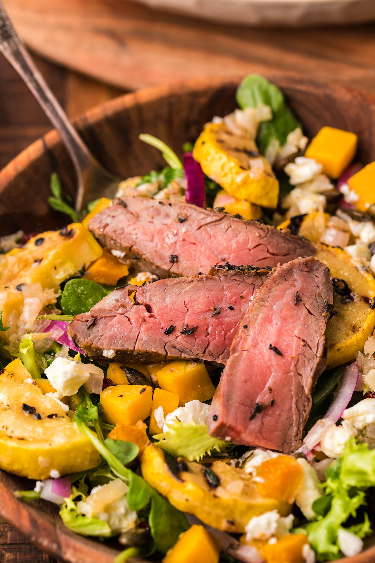 Savoury Steak and Squash Salad - xoxoBella