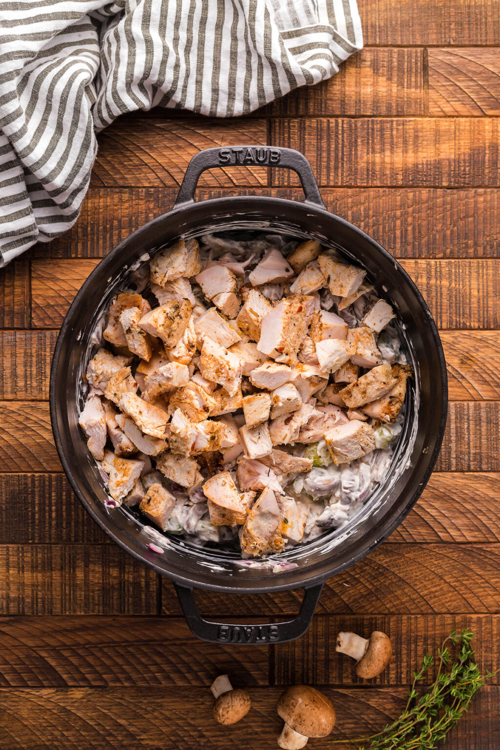Creamy Mushroom Kale Turkey Soup - xoxoBella