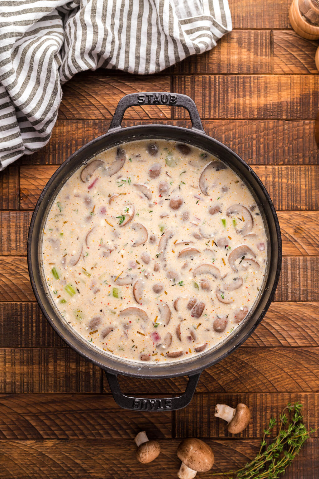 Creamy Mushroom Kale Turkey Soup - xoxoBella