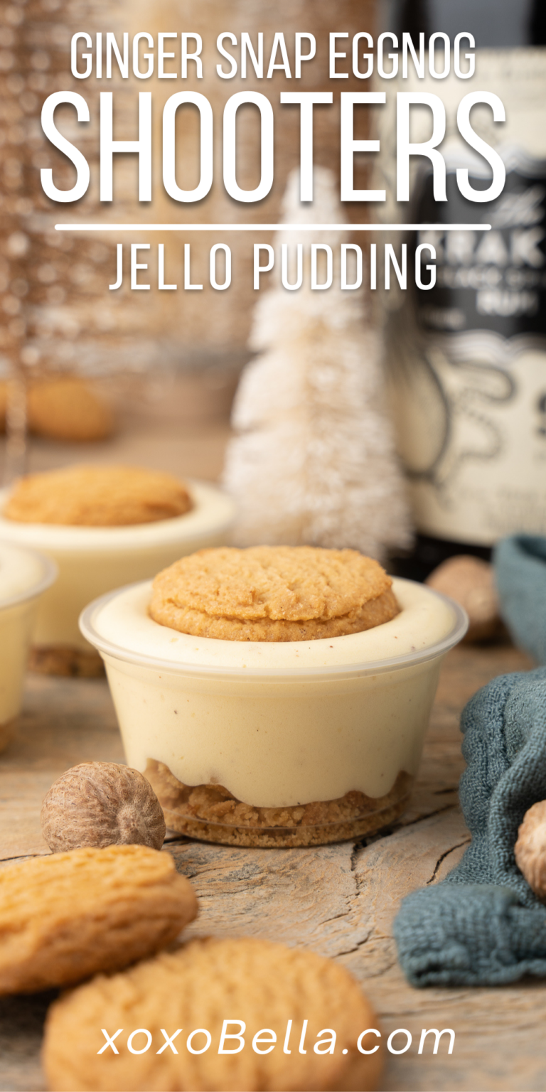 Ginger Snap Eggnog Jello Pudding Shots - xoxoBella