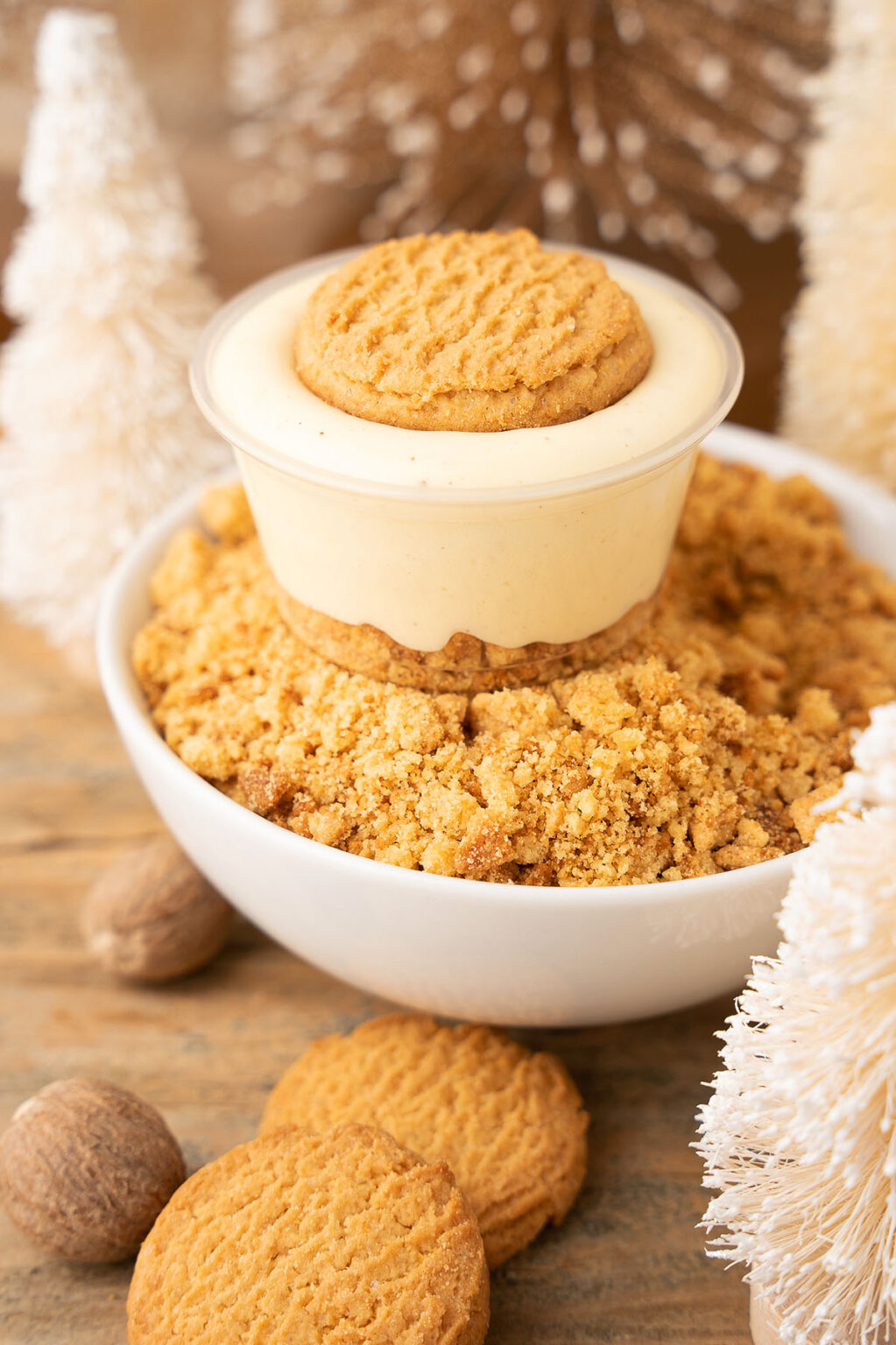 Ginger Snap Eggnog Pudding Shots - xoxoBella