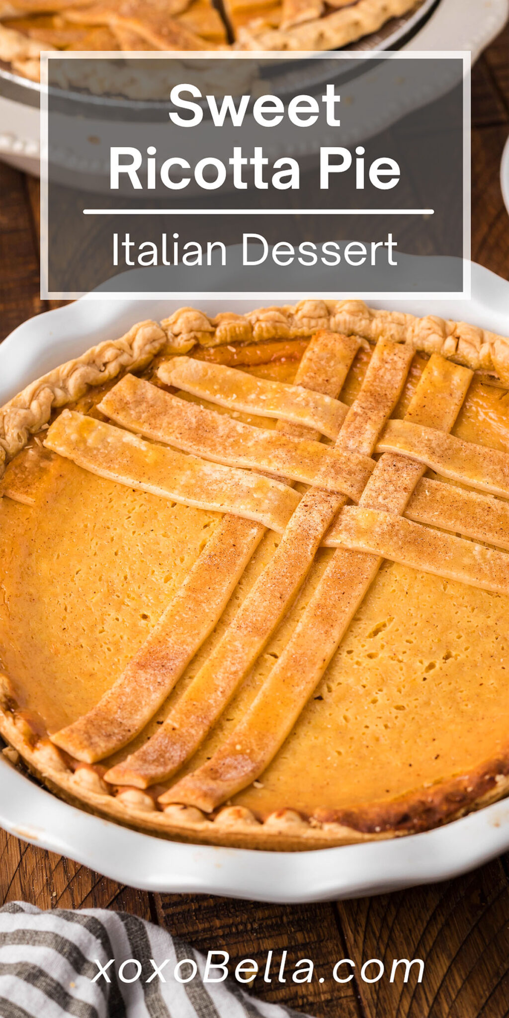 Sweet Italian Ricotta Pie - xoxoBella