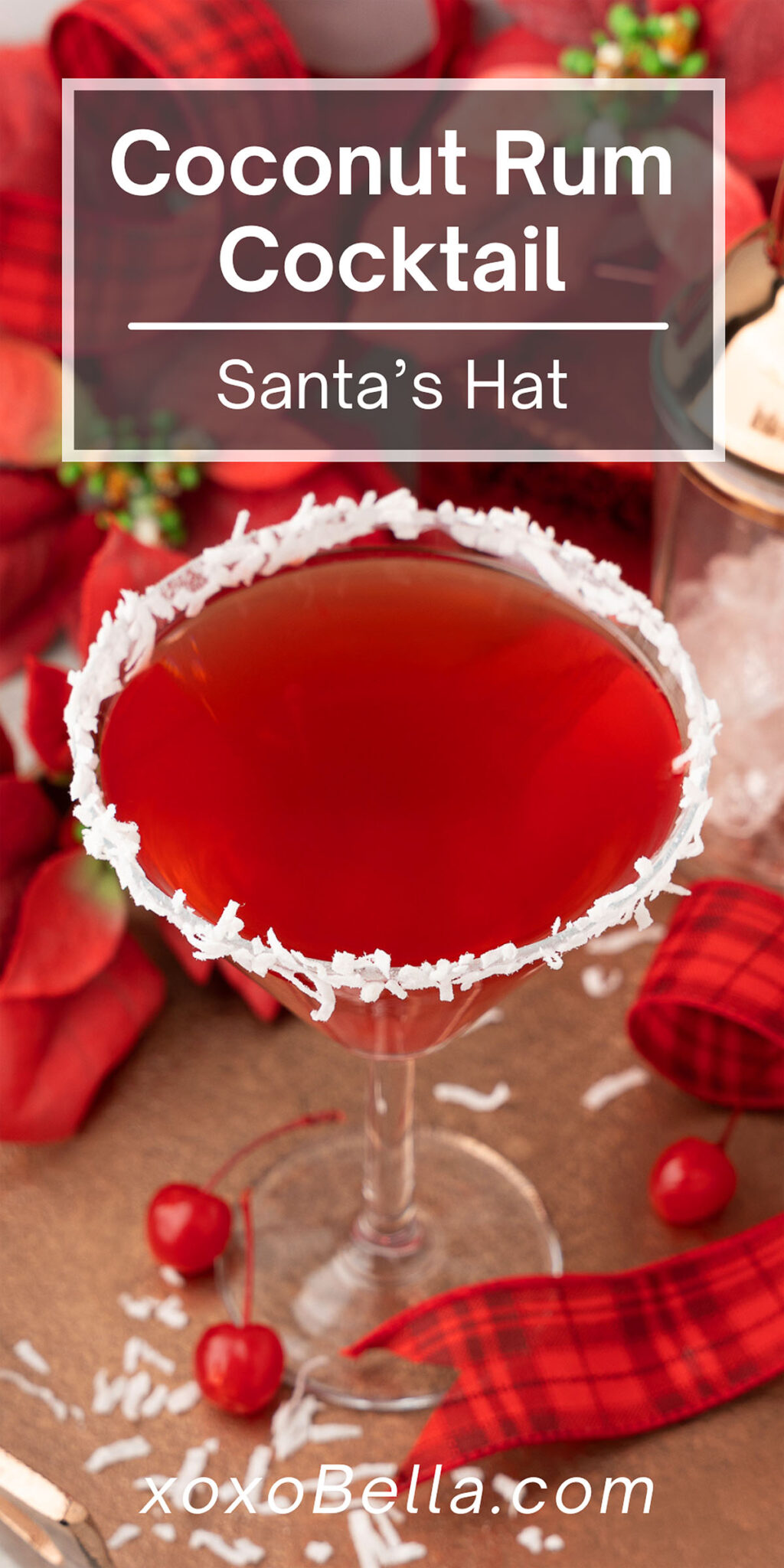 Santa's Hat Coconut Rum Cocktail - xoxoBella