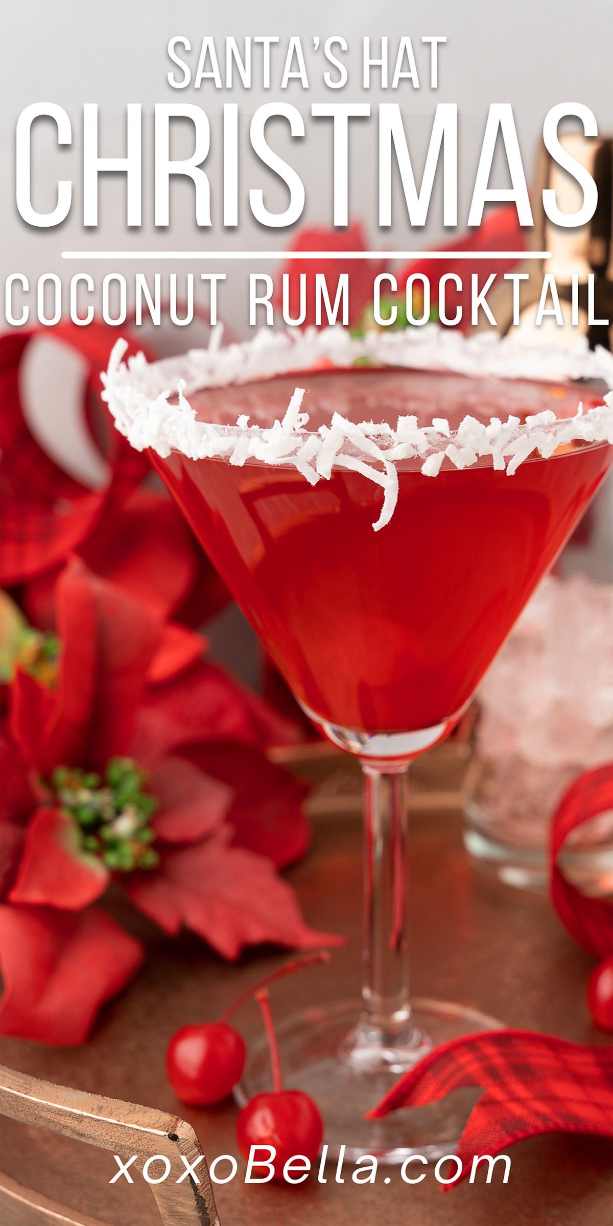 Santa's Hat Coconut Rum Cocktail - xoxoBella