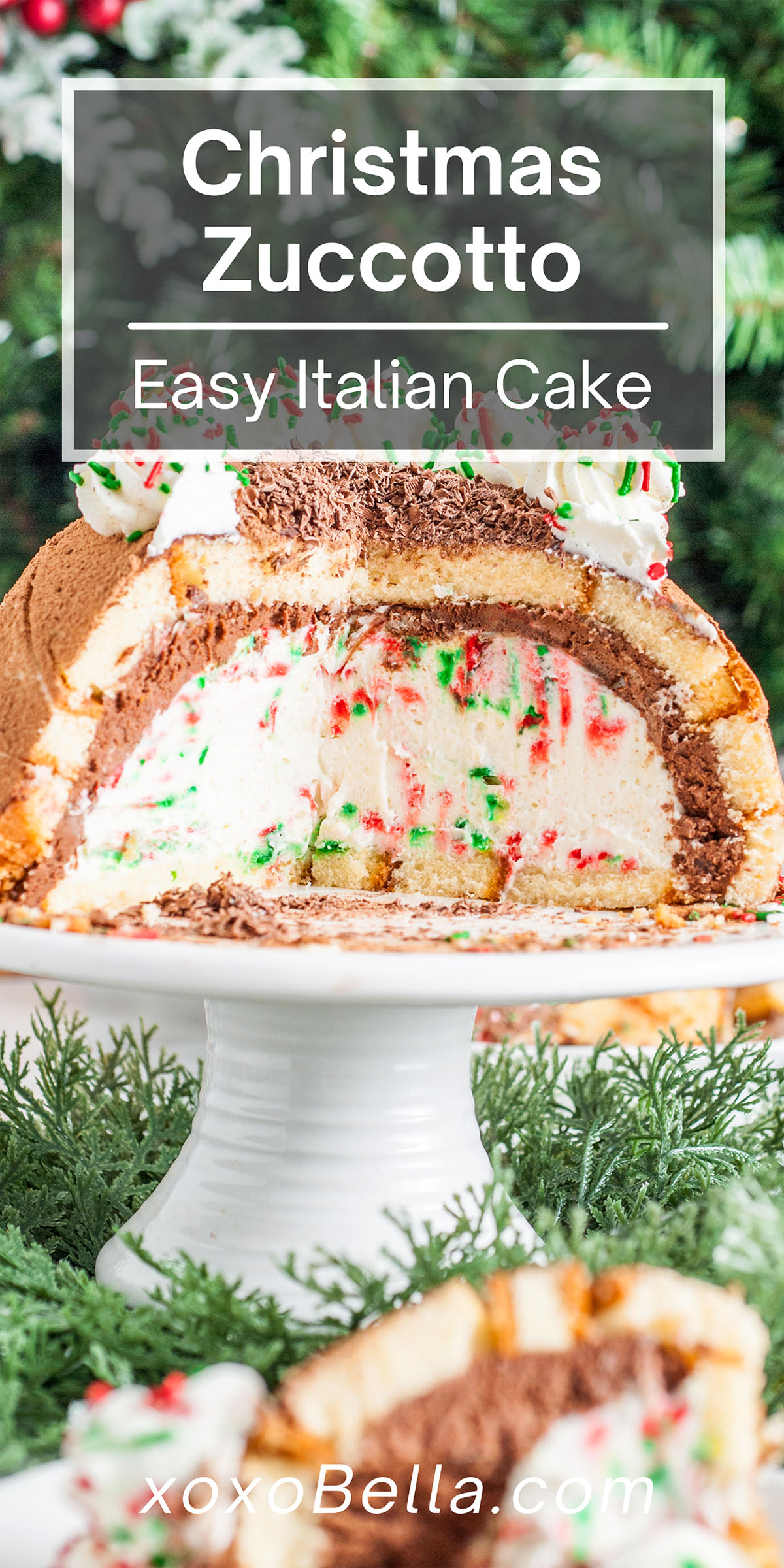 Italian Christmas Zuccotto Cake - xoxoBella