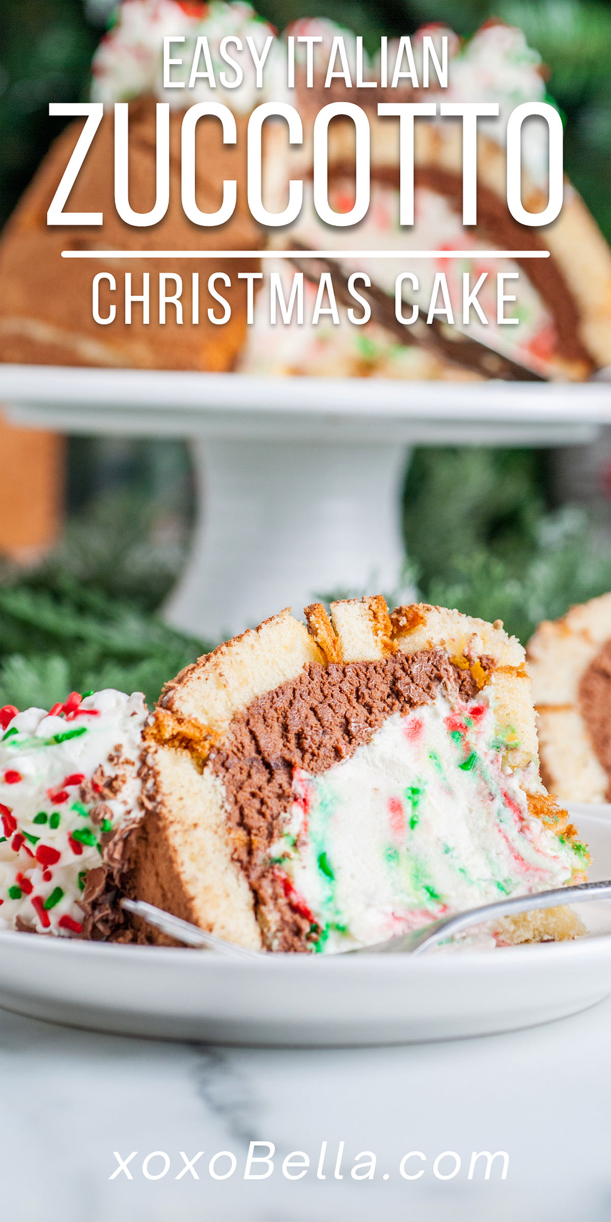 Italian Christmas Zuccotto Cake - xoxoBella