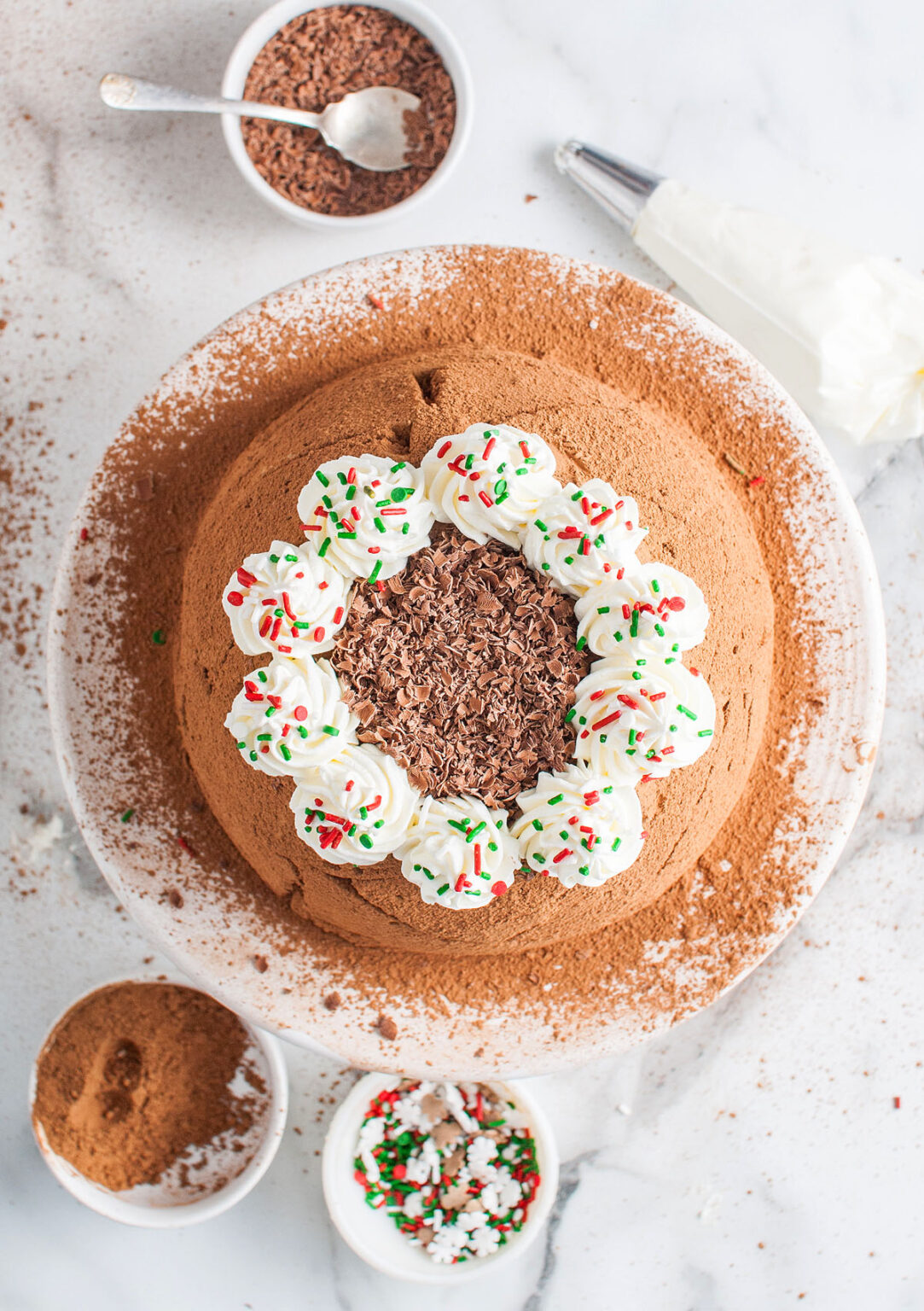 Italian Christmas Zuccotto Cake - xoxoBella