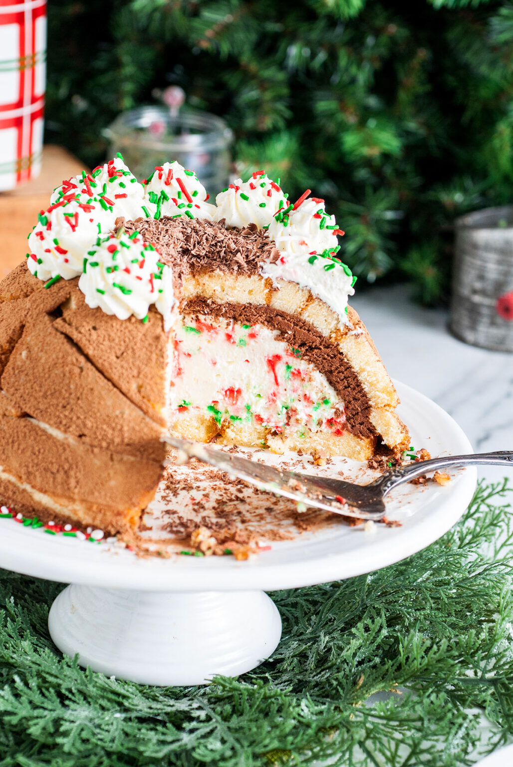 Italian Christmas Zuccotto Cake - xoxoBella